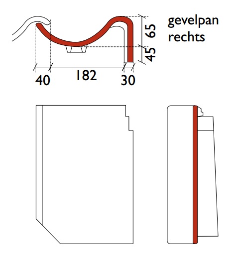 GEVELPAN RECHTS POSTEL 20 RUSTIEK | Apok.be