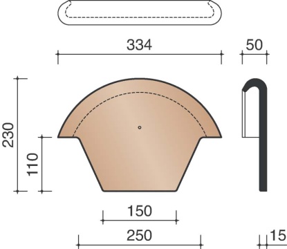 KOPPLAAT 230MM POTTELBERG RUSTIEK 1240 | Apok.be