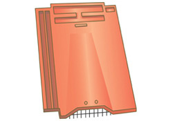 COTE FLEURIE TUILE CHATIERE 613CFPV ROUGE NATUREL | Apok.be