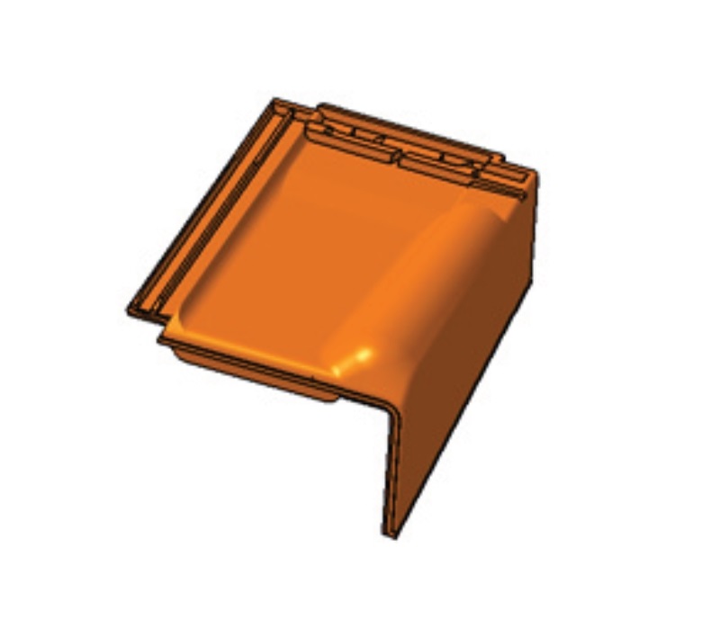 COTE FLEURIE TUILE DE RIVE DROITE 19CFPV ROUGE | Apok.be